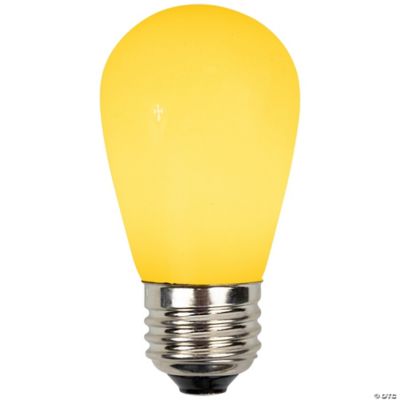 Northlight Pack of 25 Opaque Yellow LED S14 Christmas Replacement Light ...