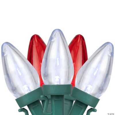 Northlight 25 Red and White LED C7 Christmas Lights - 16 ft Green Wire ...