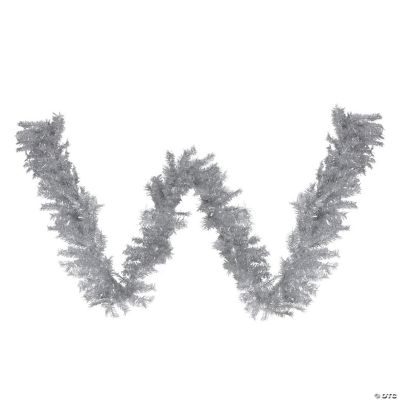 Northlight 9' x 12" Silver Tinsel Artificial Christmas Garland Unlit
