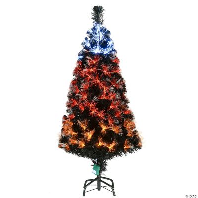 National Tree Company 4 ft. Black Fiber Optic Tree with Candy Corn ...