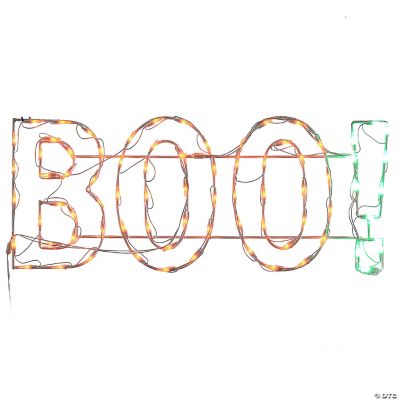 National Tree Company 36 in. Halloween Lighted BOO! Sign | Oriental Trading