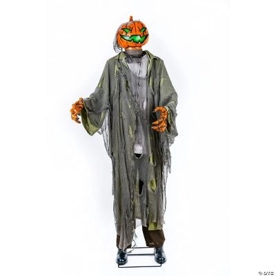 National Tree Company 78 in. Animated Halloween Pumpkin Man, Motion ...