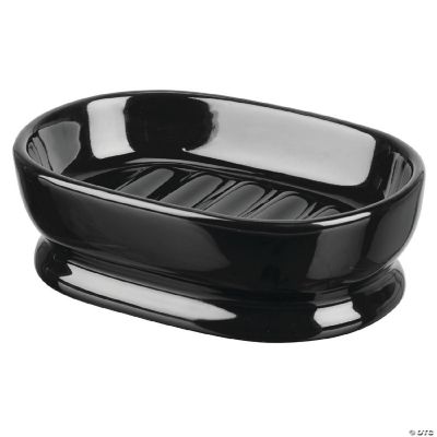 mDesign Decorative Ceramic Bar Soap Dish Tray for Bathroom, Kitchen ...