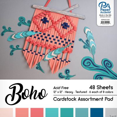 Paper Accents Cardstock Pad 12"x 12" Boho Assortment 48pc | Oriental ...