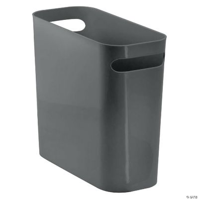 mDesign Plastic Small 1.5 Gal./5.7 Liter Trash Can, Built-In Handles ...
