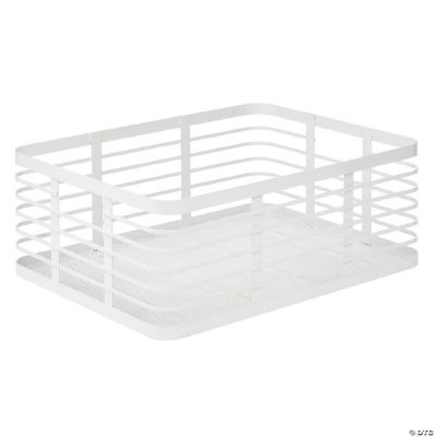 mDesign Large Steel Metal Wire Kitchen Organizer Basket with Handles ...