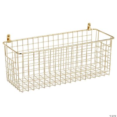 mDesign Metal Wall Mount Hanging Basket for Home Storage, Medium - Soft ...