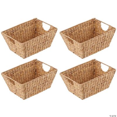 mDesign Woven Hyacinth Nesting Kitchen Storage Basket Bins, 4 Pack ...