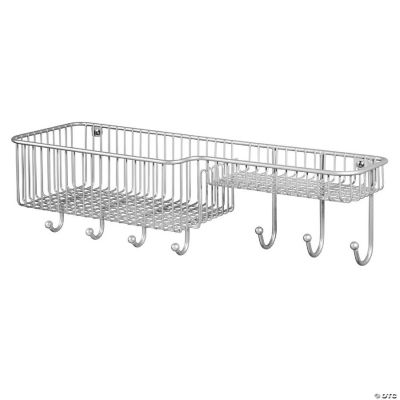 mDesign Metal Wall Mount Entryway Storage Organizer, Mail Sorter Basket ...