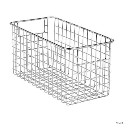 mDesign Metal Wire Closet Organizer Basket with Built-In Handles, 4 ...