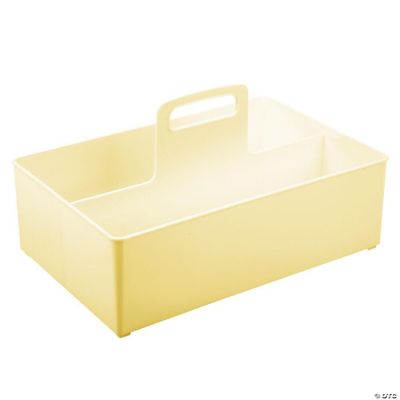 mDesign Large Plastic Divided Baby Nursery Storage Caddy, Handle, Light ...