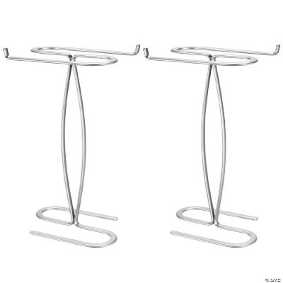 mDesign Metal Hand Towel Holder Stand for Bath Vanity Countertop, 2 ...