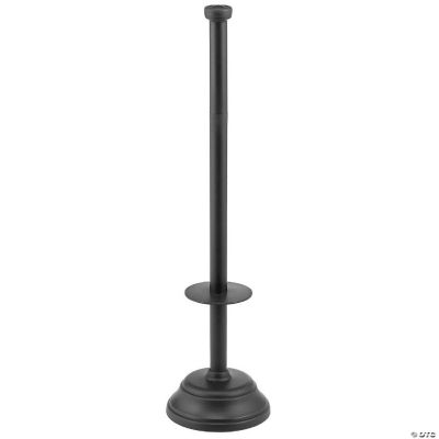 mDesign Vertical Toilet Paper Roll Holder Stand, 3 Rolls - Black
