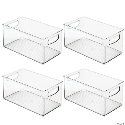 mDesign Plastic Bath Vanity Storage Organizer Bin with Handles, 4 Pack ...