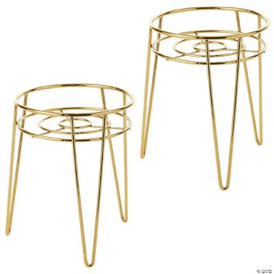 mDesign Midcentury Modern Plant Succulent Stand, 9.23" Tall, 2 Pack ...