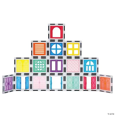 PicassoTiles 40 PC Window and Door Clip Magnetic Tiles, Magnetic ...