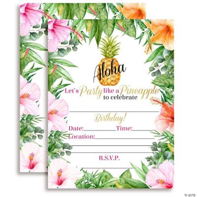 Aloha Girl Birthday Party Invitations 40pc. by AmandaCreation ...
