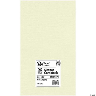 Glimmer Cardstock - 8 1/2 x 11 in. - #28803 Irish Cream 25 pc.