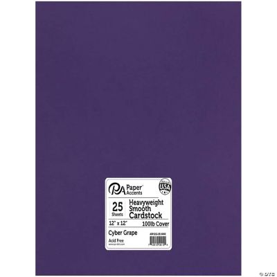 Heavyweight Smooth Cardstock - 12 x 12 in. - #16602 Cyber Grape 25 pc.