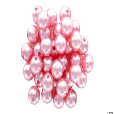 Essentials By Leisure Arts Plastic Pearls - 12 mm Pink 200 pc. (3 pieces)