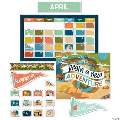 Let's Explore Let's Explore Calendar Bulletin Board Set | Oriental Trading
