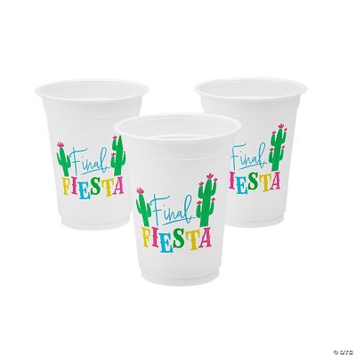 Bulk 50 Pc. Final Fiesta Plastic Disposable Cups | Oriental Trading