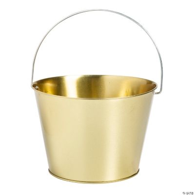 Large Galvanized Gold Pail | Oriental Trading