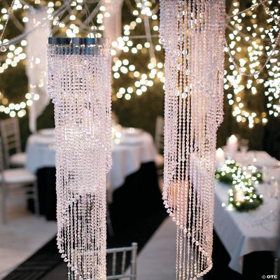 Spiral Crystal Chandeliers - 3 Pc.