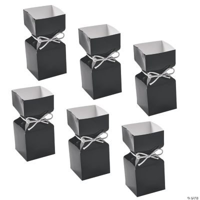 Bulk 48 Pc. Black Vertical Square Hourglass Favor Boxes | Oriental Trading