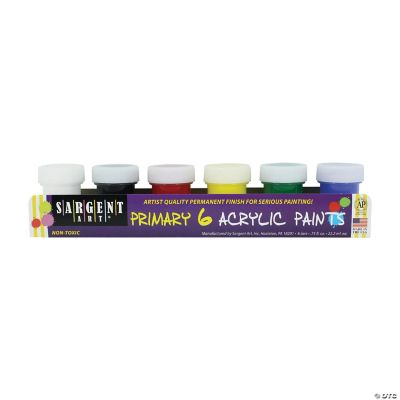 Sargent Art ® Primary Color Acrylic Paints - 6 Pc. - Discontinued
