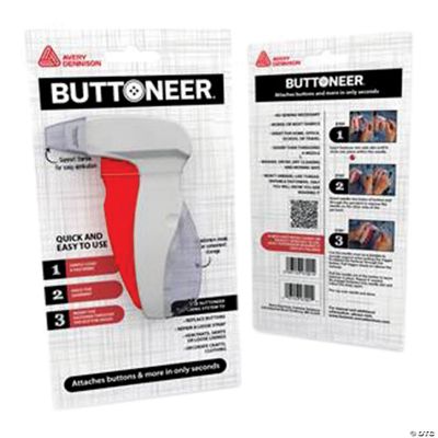 Avery The Buttoneer Fastening Tool-Red/White