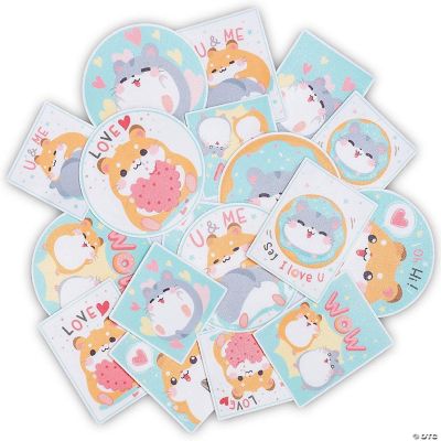 Navy Peony Friendly Pet Hamster Sticker Set