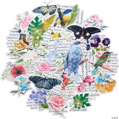 Navy Peony Vintage Floral Spring Sticker Set