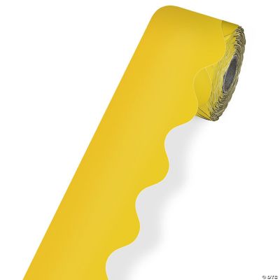 Yellow Rolled Scalloped Bulletin Board Borders | Oriental Trading