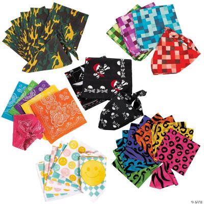 Bulk 72 Pc. Colorful Bandana Assortment | Oriental Trading