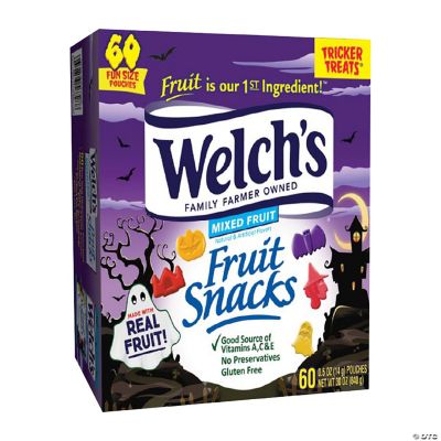 30 oz. Welch’s Fruit Snacks ® Halloween-Shaped Mixed Fruit Packs - 60 Pc.