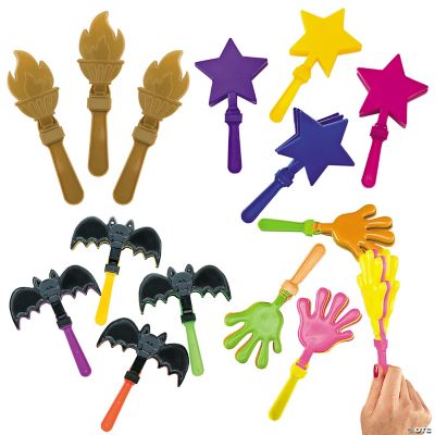 7" Bulk 48 Pc. Everyday Fun Plastic Hand Clapper Assortment Kit ...