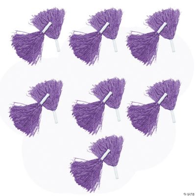 10" Bulk 144 Pc. Purple Team Spirit Cheer Plastic Pom-Poms | Oriental ...