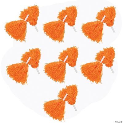 10" Bulk 144 Pc. Orange Team Spirit Cheer Plastic Pom-Poms | Oriental ...