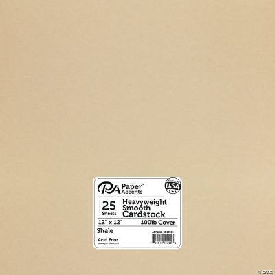 Paper Accents Cardstock 12"x 12" Heavyweight Smooth 100lb Shale 25pc ...