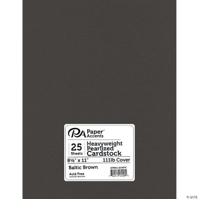 Paper Accents Cardstock 8.5"x 11" Pearlized 111lb Baltic Brown 25pc ...