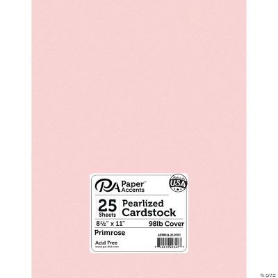 Paper Accents Cardstock 8.5"x 11" Pearlized 98lb Primrose 25pc ...