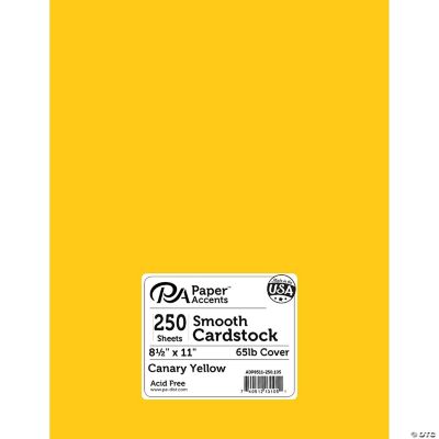 Paper Accents Cardstock 8.5"x 11" Smooth 65lb Canary Yellow 250pc ...