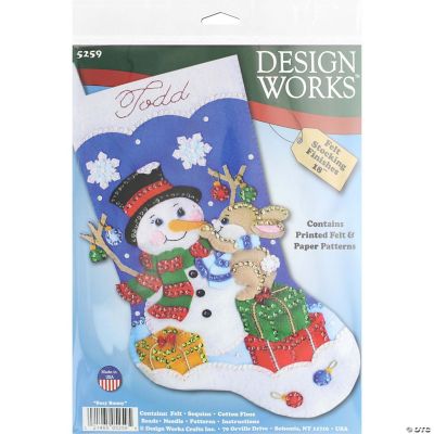 Design Works Kit 18" Felt Stocking Busy Bunny