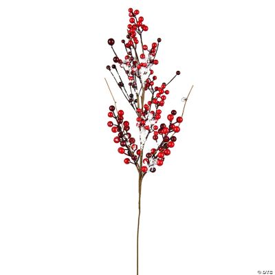 Vickerman 28" Artificial Red Snow Berry Spray. Includes 2 sprays per ...