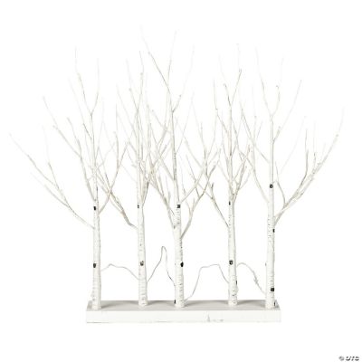 Vickerman 30" White Birch Twig Tree Grove, Warm White 3mm Wide Angle ...