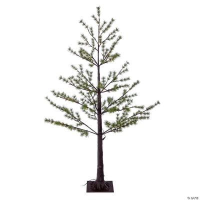 Vickerman 5' Green Mini Pine Twig Tree, Warm White 3mm Wide Angle LED ...
