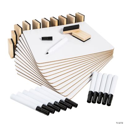 36 Pc. Dry Erase Board, Erasers & Markers Classroom Kit for 12 ...