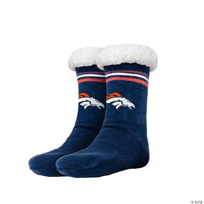 NFL Footy Sherpa Sock Slippers - Denver Broncos (Women's 6-10)