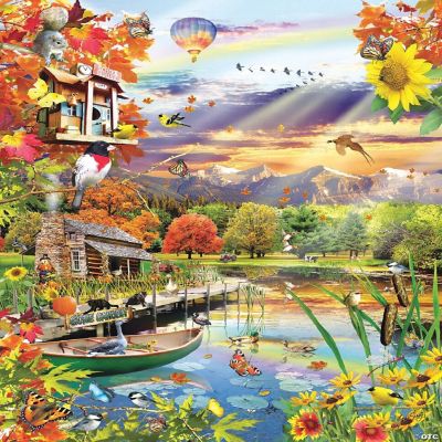 Sunsout Autumn Lake 500 pc Jigsaw Puzzle | Oriental Trading